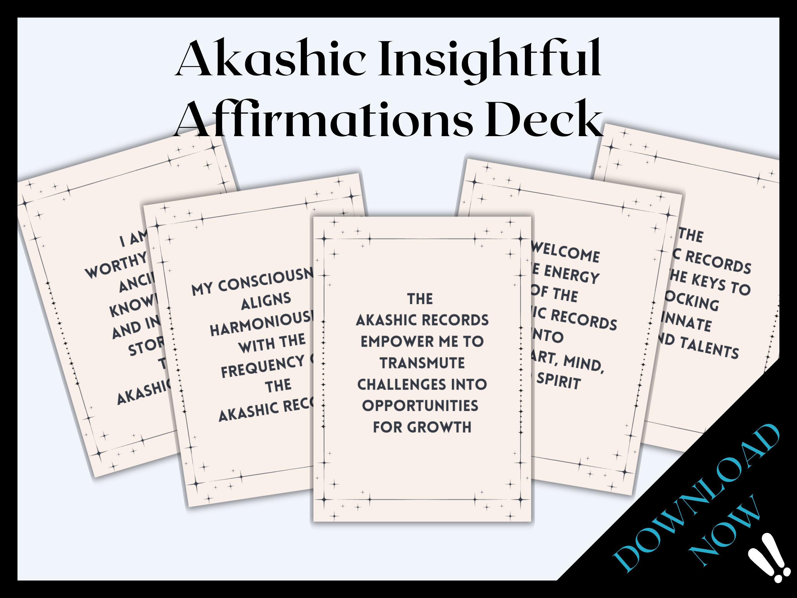 Akashic Insightful Affirmation Cards, Printable, Akashic Records ...