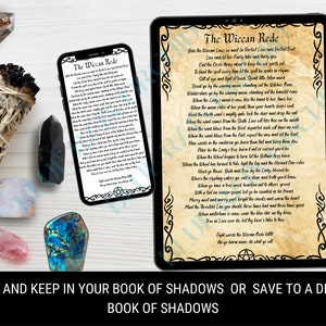 The Wiccan Rede Long Version Book of Shadows Page - Etsy
