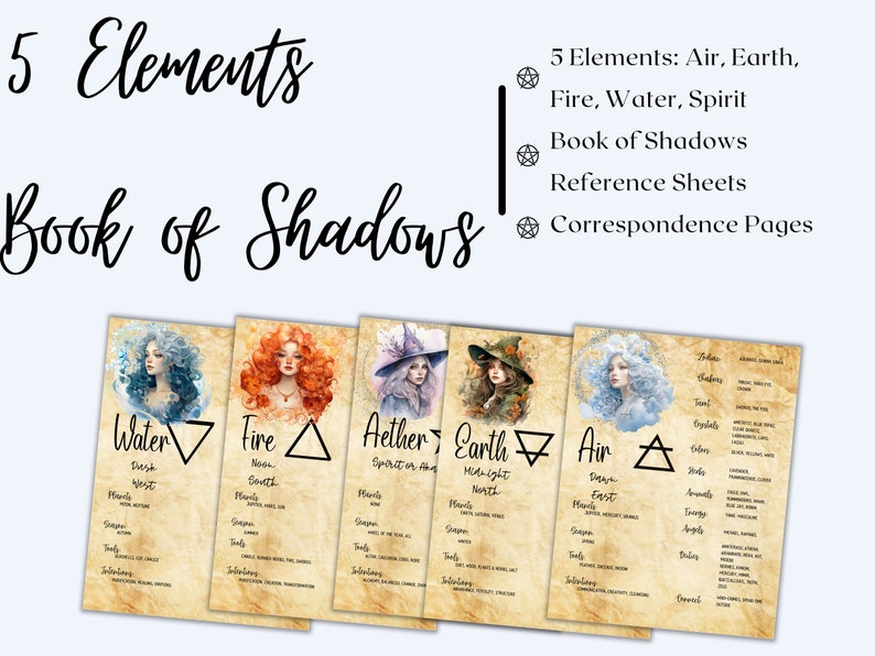 Five Elements Cheat Sheet, Elemental Magic, Elemental Magic Guide, the ...