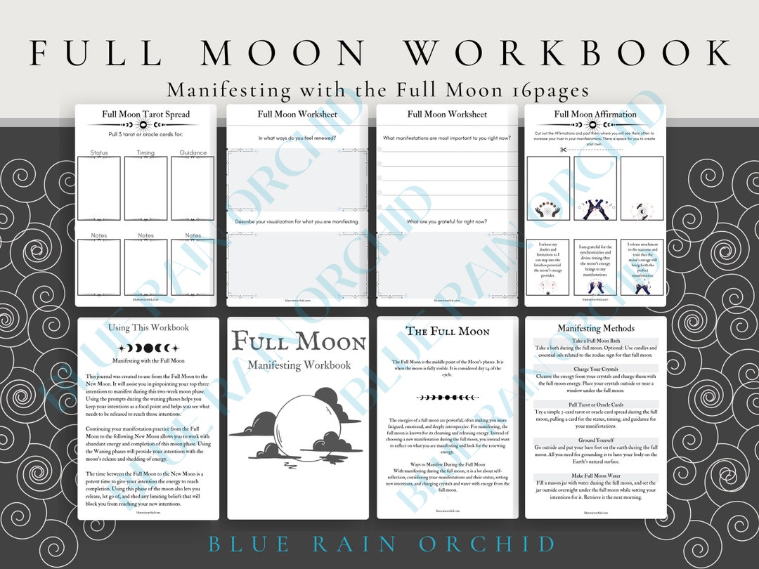Manifesting With the Full Moon Workbook, PDF, Instant Download ...