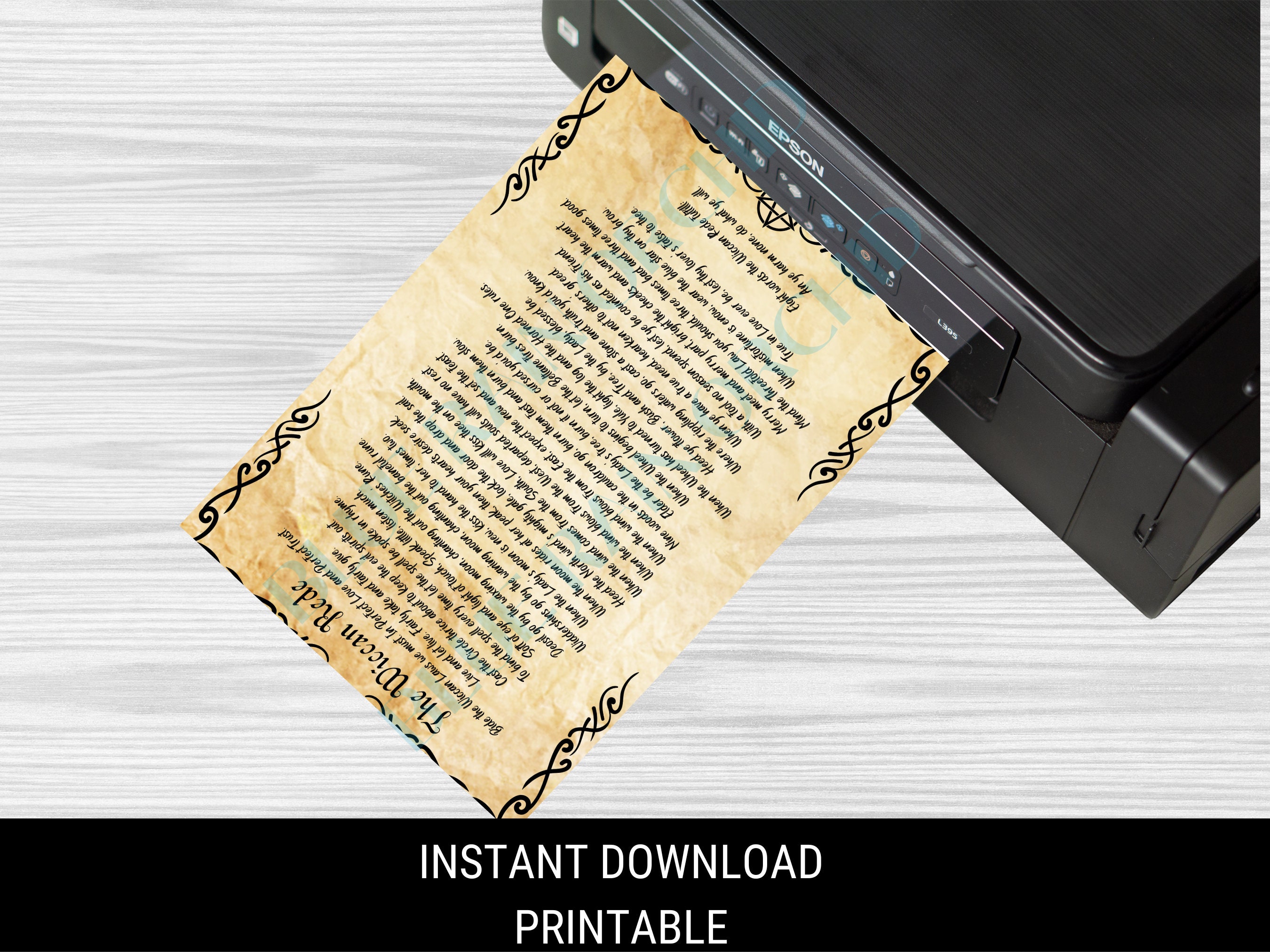 The Wiccan Rede Long Version Book of Shadows Page - Etsy