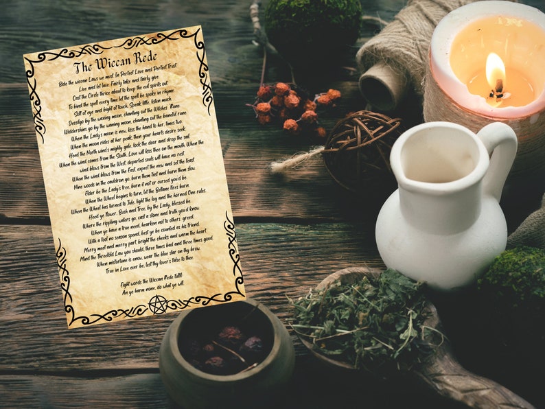 The Wiccan Rede Long Version Book of Shadows Page - Etsy