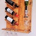 Wall-mounted Wine Rack & Dispenser | Holds 4 Wine Bottles | 3 Wine ...
