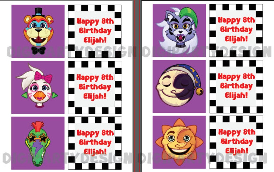 FNAF Custom Design Sticker Cutouts- Digital File Only - Etsy