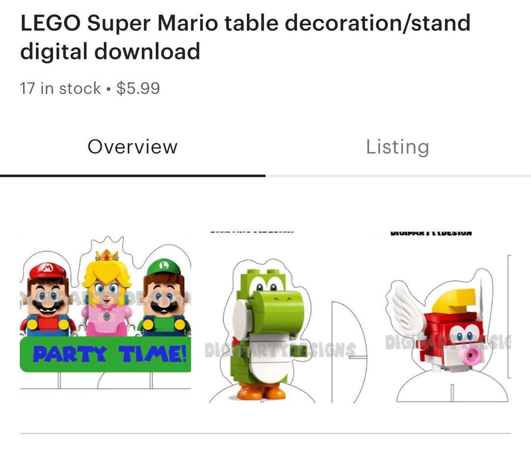 Building Block Super Mario Table Decor Centerpiece - Etsy