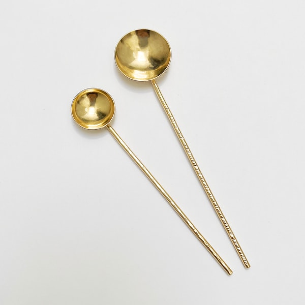 Brass Salt Spoon - Etsy