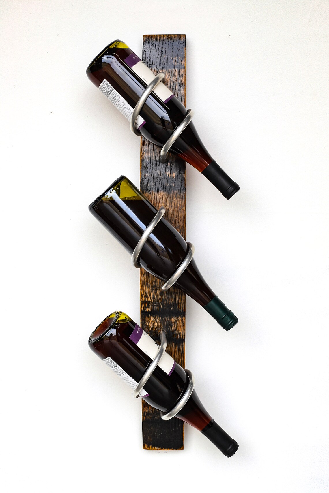 Barrel Stave Bottle Holder Wall Mounted Wine Rack Wine - Etsy