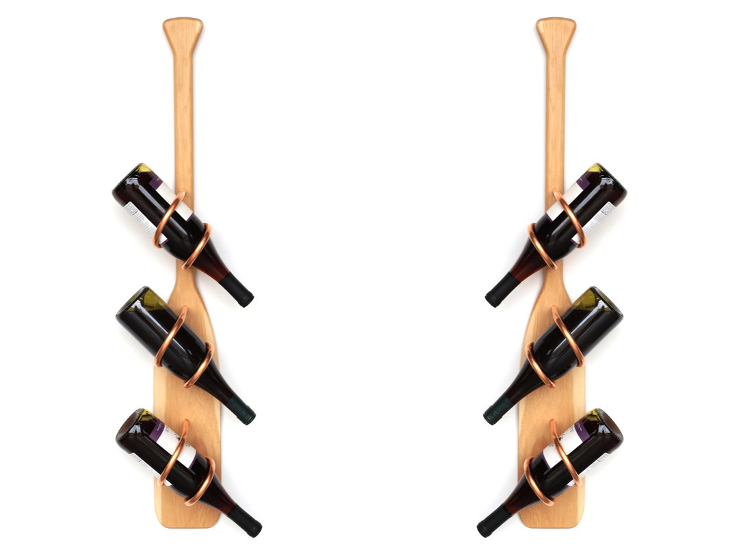Nautical Wine Rack Set | Paddle Decor | Nautical Decor | Lake House ...