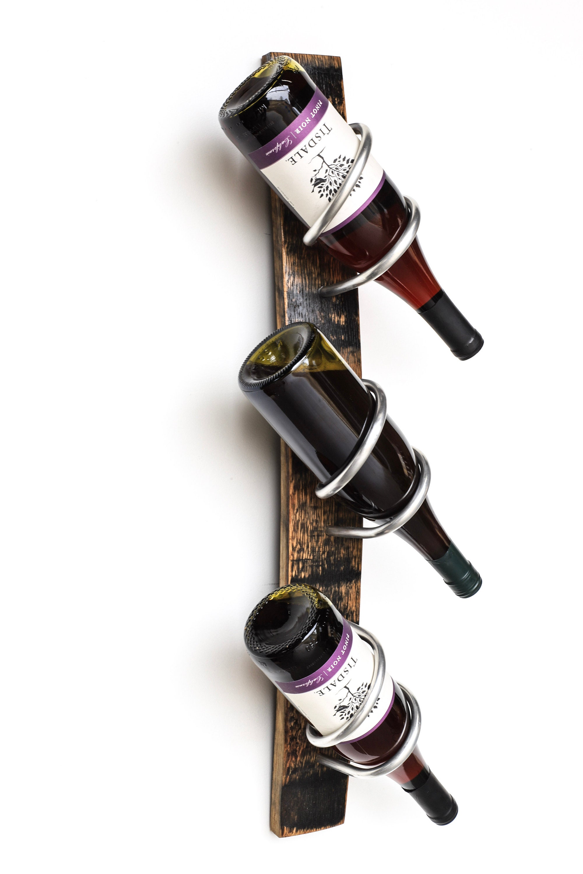 Barrel Stave Bottle Holder Wall Mounted Wine Rack Wine - Etsy