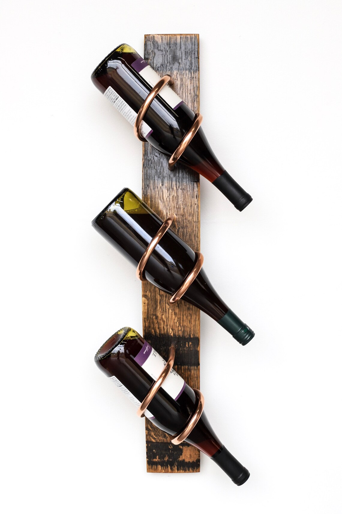 Barrel Stave Wine Rack Wall Mounted Wine Rack Reclaimed | Etsy