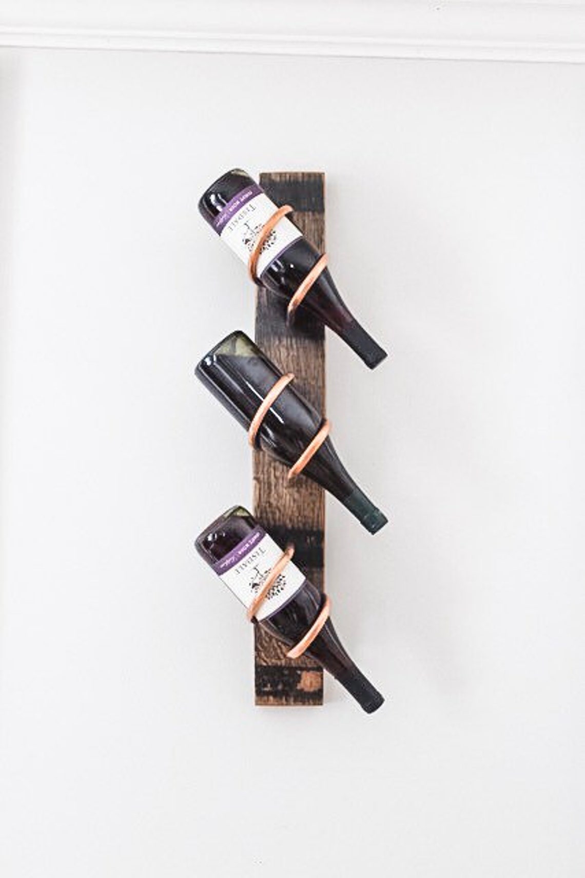 Barrel Stave Wine Rack Wall Mounted Wine Rack Reclaimed | Etsy