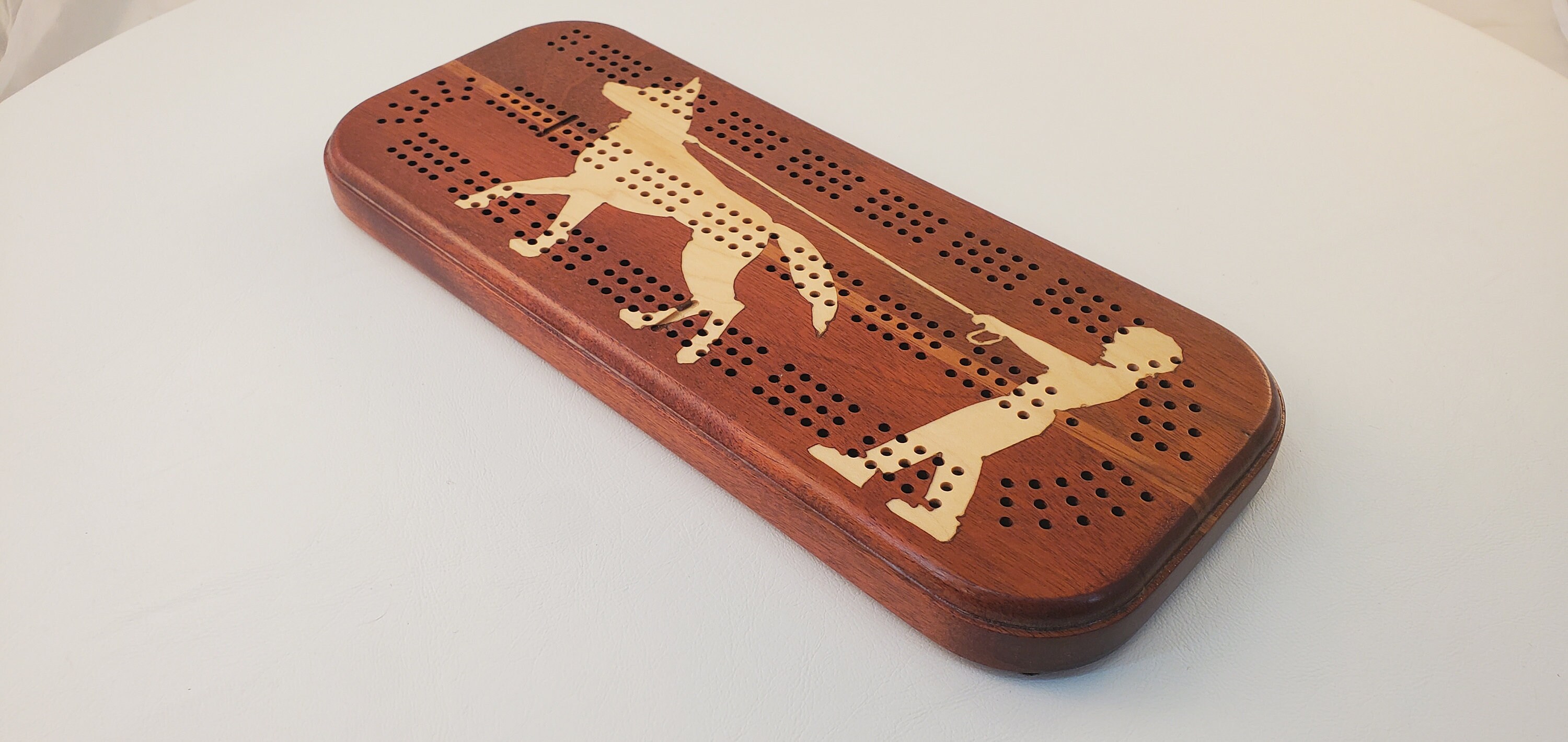 Cribbage Board Boy Walking His Dog 3 Player Various - Etsy