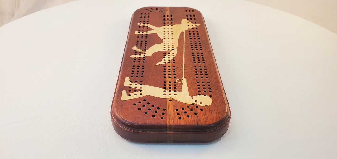 Cribbage Board Boy Walking His Dog 3 Player Various - Etsy