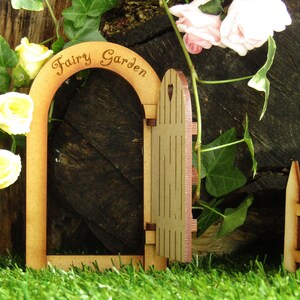 Opening Fairy Garden Gate Three-dimensional Fully Opening Wooden Fairy ...