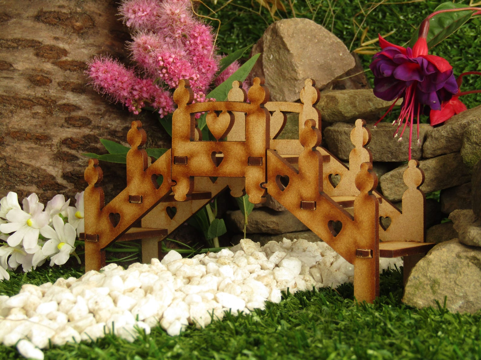 Decorative Wooden Fairy Garden Bridge Three-dimensional - Etsy