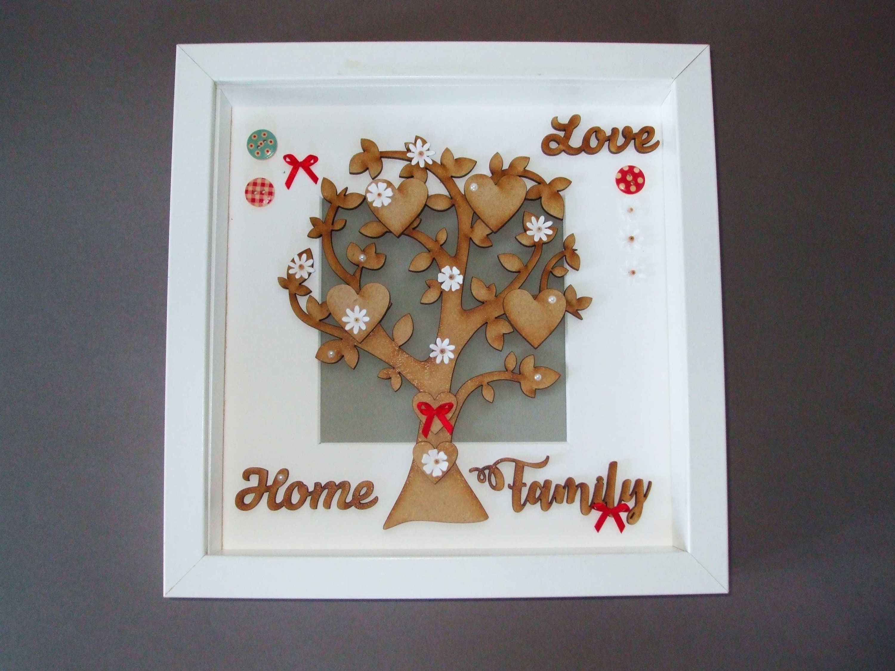 Wooden Family Tree Craft Kit With 'family' Love' | Etsy