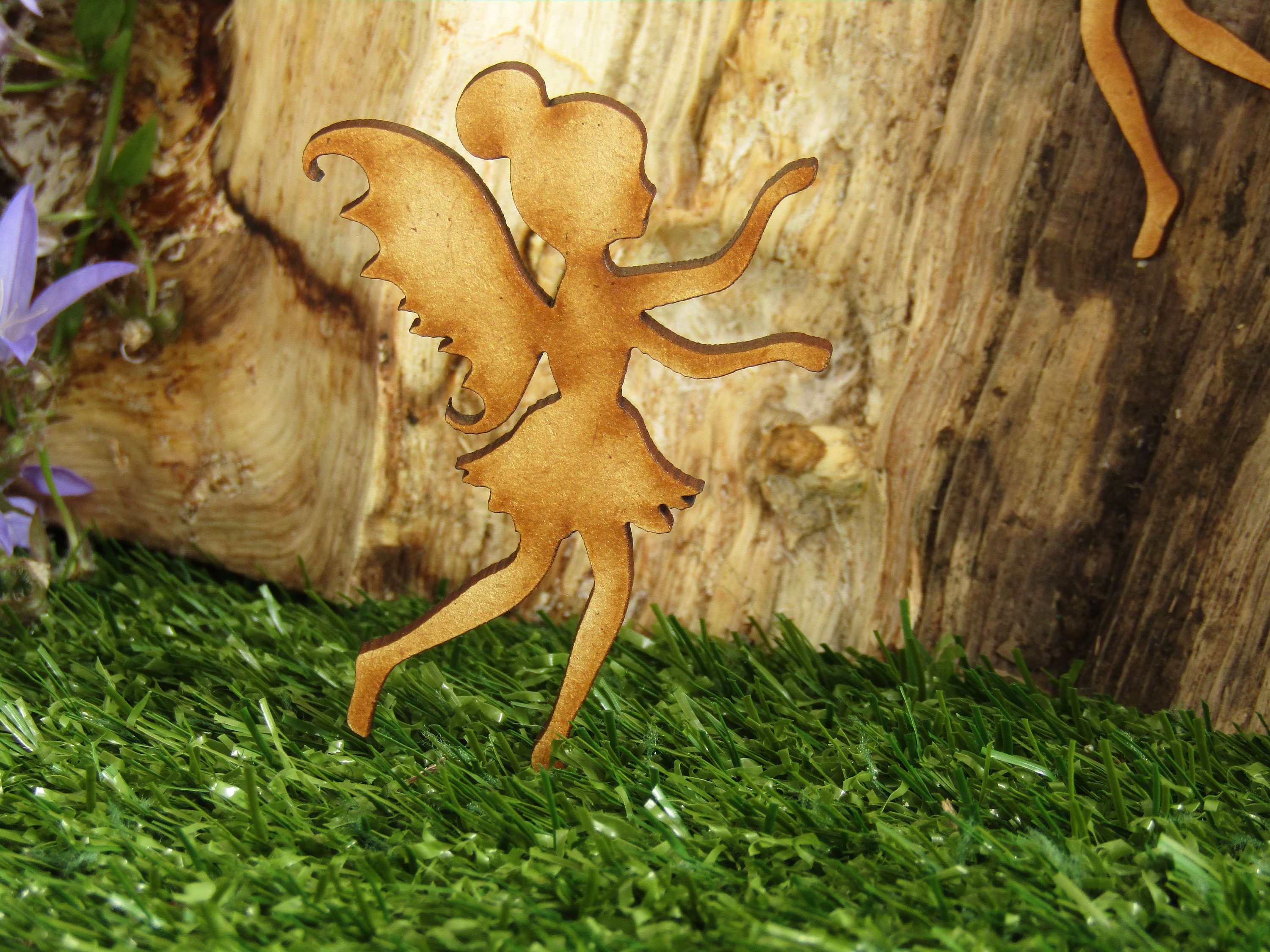 2 Piece Wooden Fairies Set Pair of Wooden Fairy Craft Shapes | Etsy