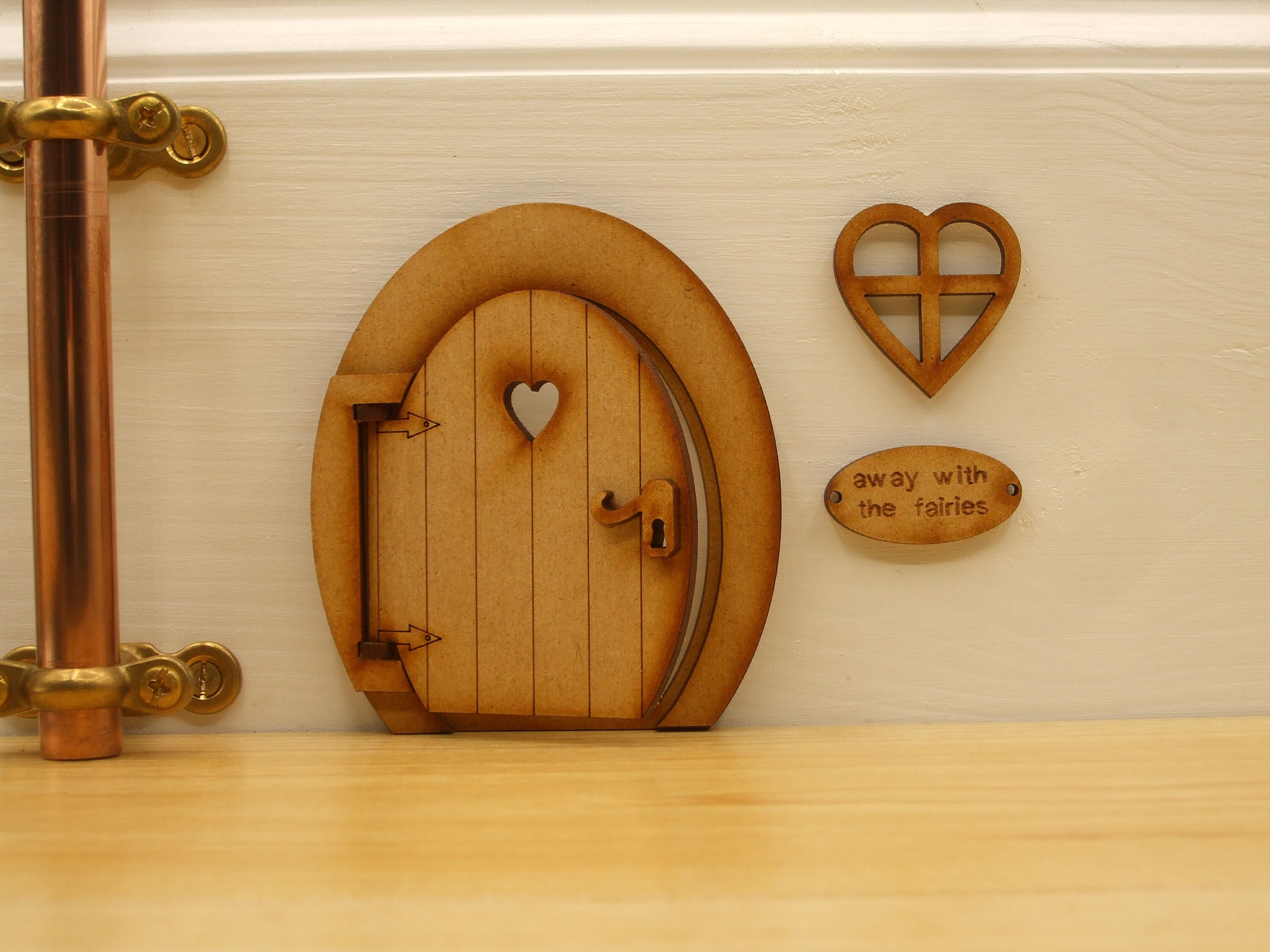 Opening Round Wooden Fairy Door Craft Kit. Three-dimensional | Etsy