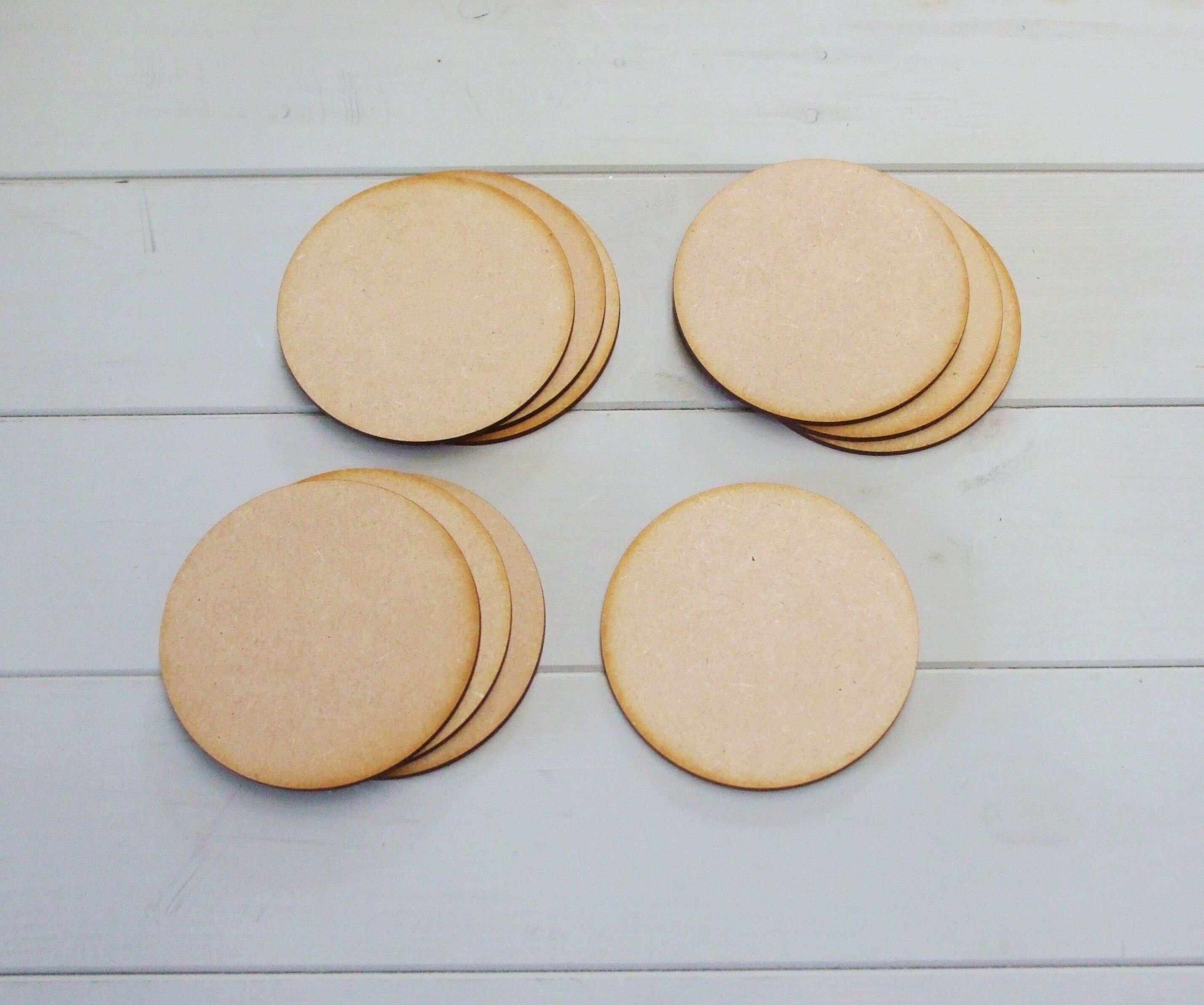 Round Wooden Coaster Craft Shapes Pack of Ten 100mm 3.9 | Etsy UK