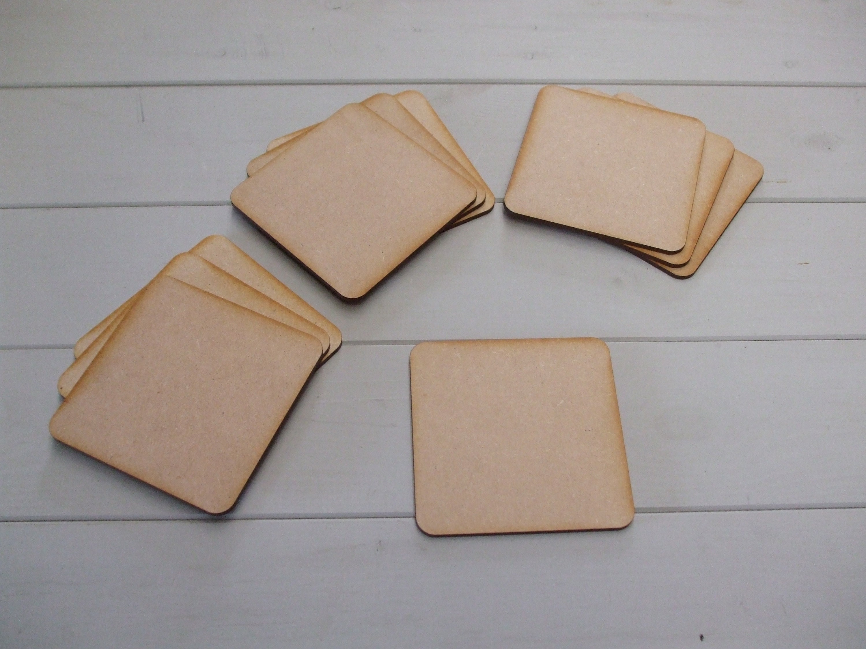 Square Wooden Coaster Craft Shapes Pack of Ten 100mm 3.9 - Etsy UK