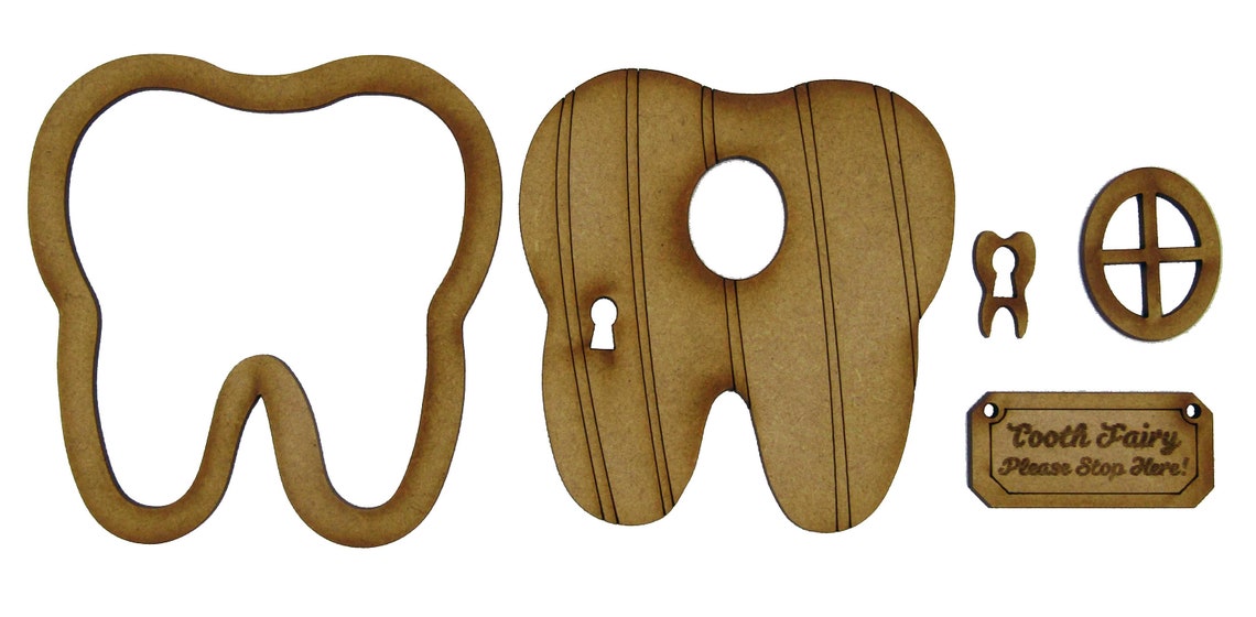 Tooth Fairy Wooden 3D Fairy Door Kit with 'Tooth Fairy | Etsy