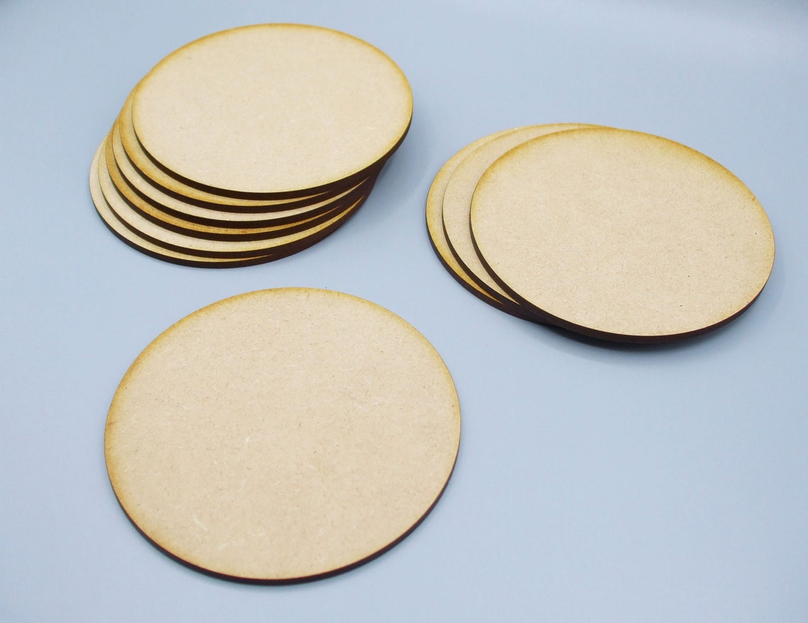 Round Wooden Coaster Craft Shapes Pack of Ten 100mm 3.9 | Etsy UK