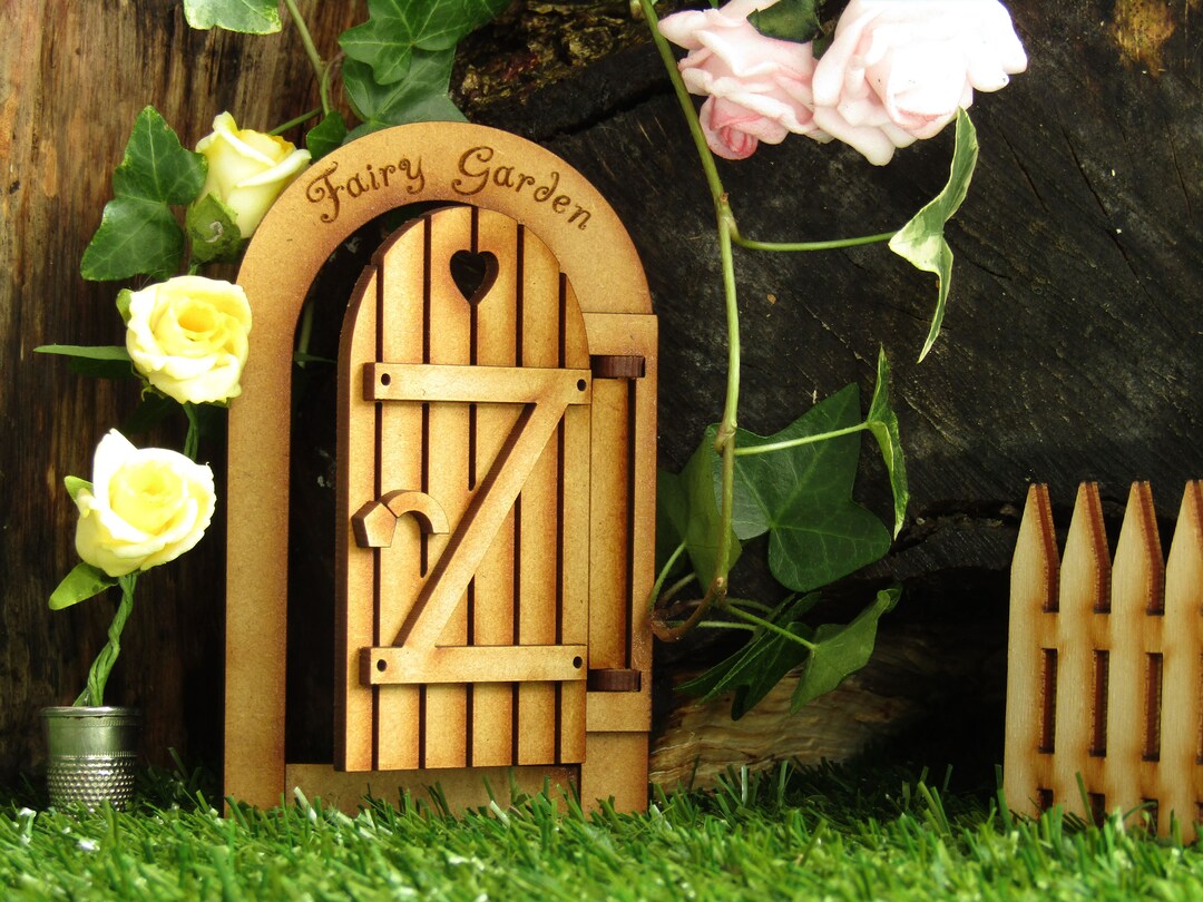 Opening Fairy Garden Gate - Three-dimensional Fully Opening Wooden ...