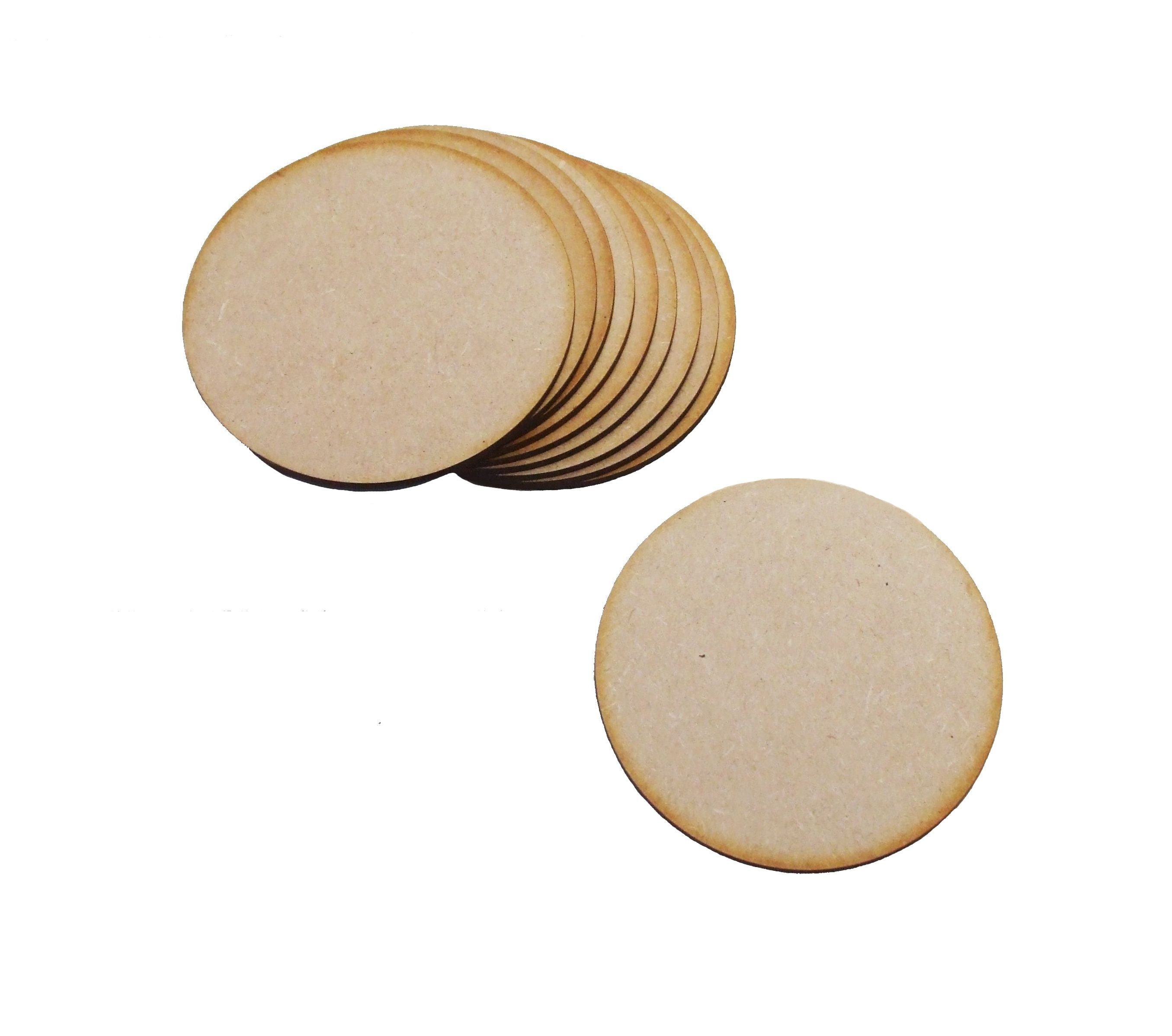 Round Wooden Coaster Craft Shapes Pack of Ten 100mm 3.9 | Etsy