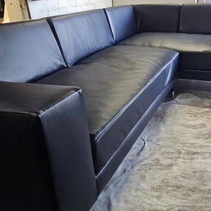 Gambrell Renard Saddle Brown Leather Sofa Chaise Sectional - Etsy Canada