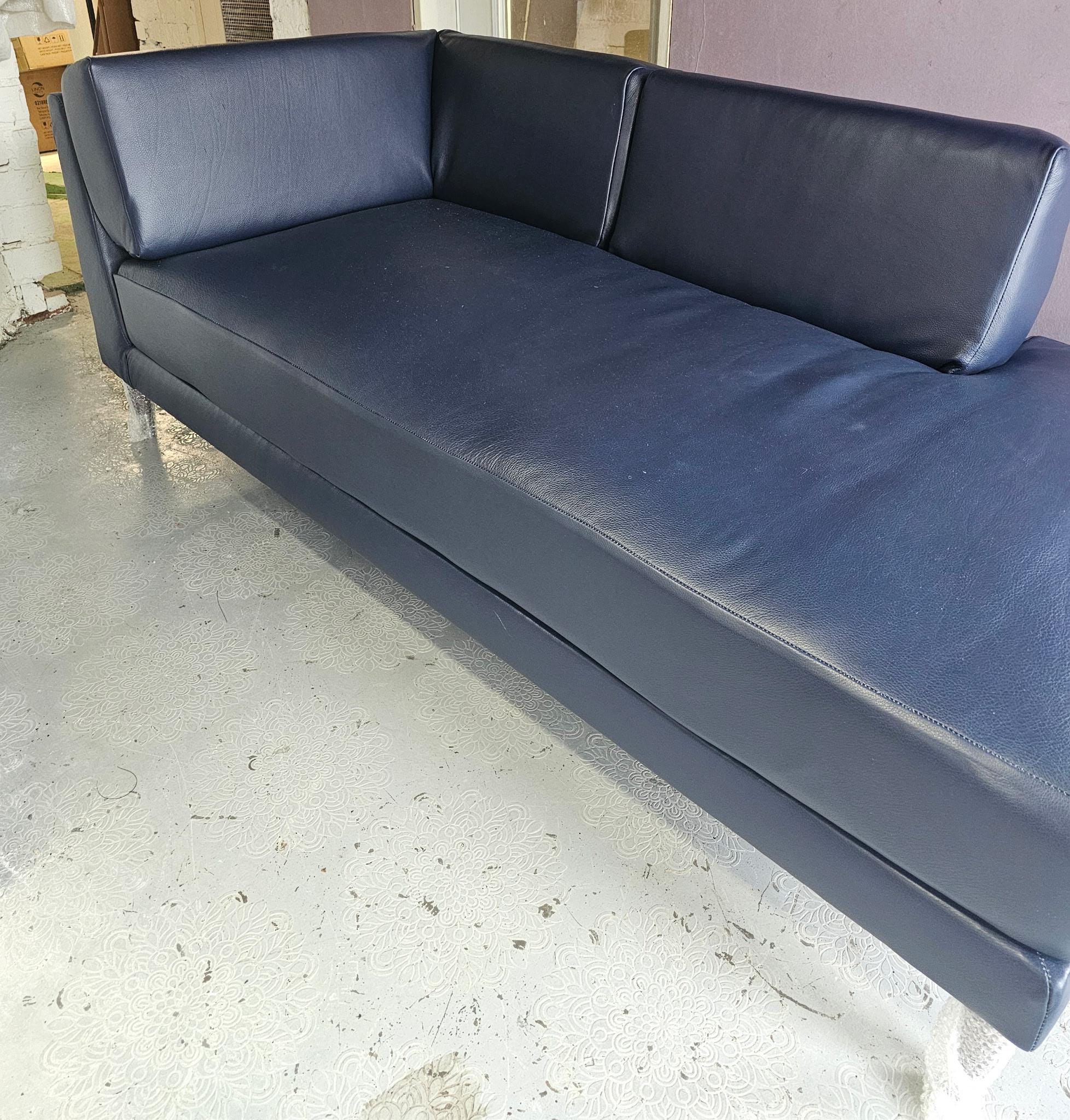 Gambrell Renard Saddle Brown Leather Sofa Chaise Sectional - Etsy Canada