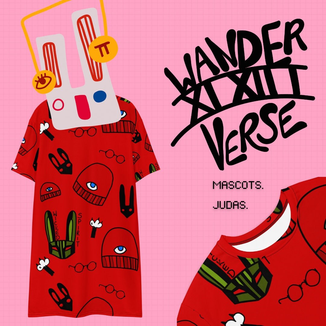 Wander Verse Mascot Wicked Red T-shirt Dress - Etsy