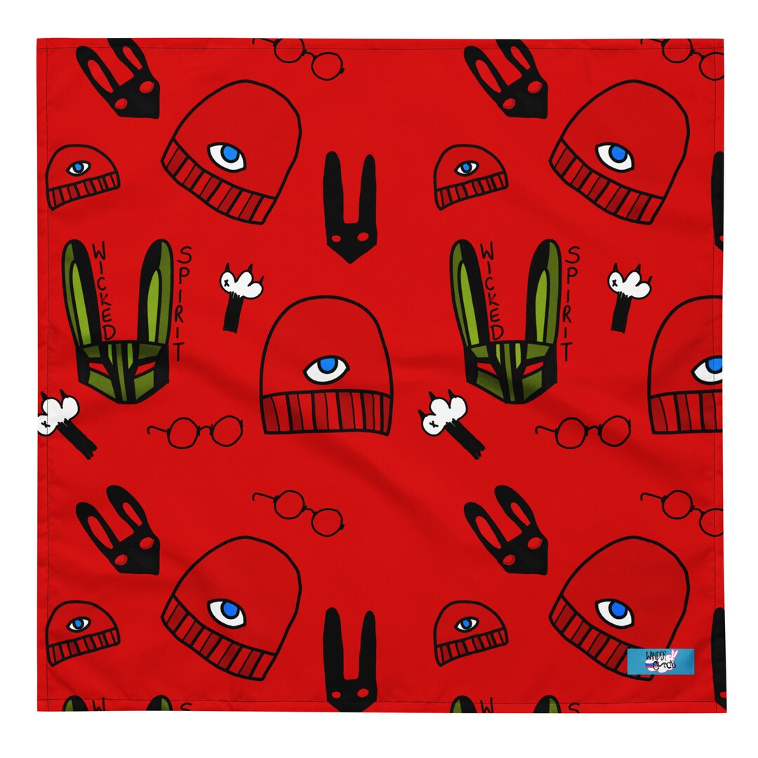 Wander Verse || Wicked Red Mascot || All-over Print Bandana - Etsy