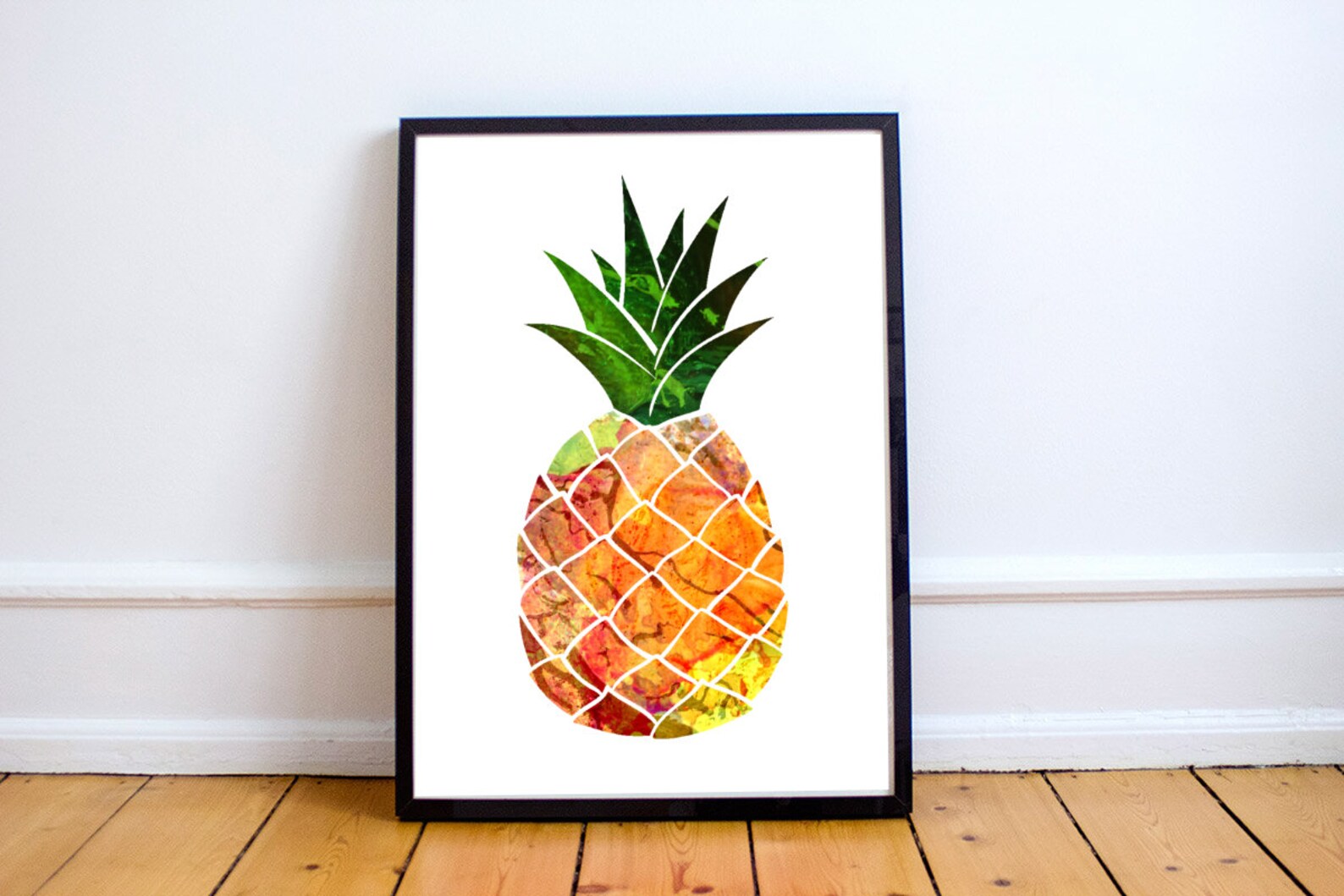Tropical Watercolor Pineapple Art Print INSTANT DOWNLOAD - Etsy