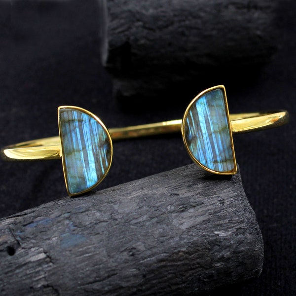 Labradorite Cuff Bracelet - Etsy