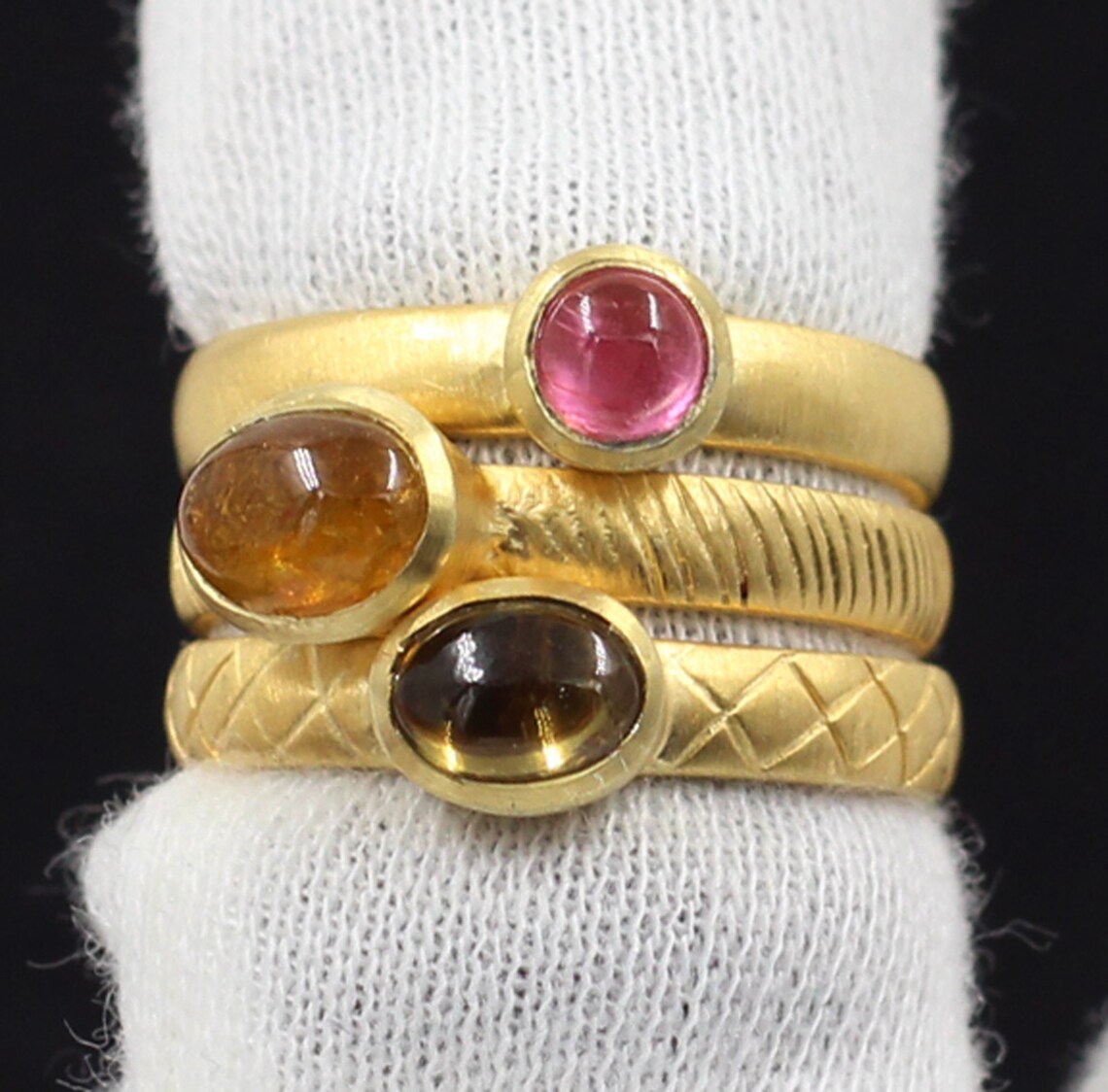 Attractive Tourmaline Stacking Ringsolid 925 Sterling Silver | Etsy