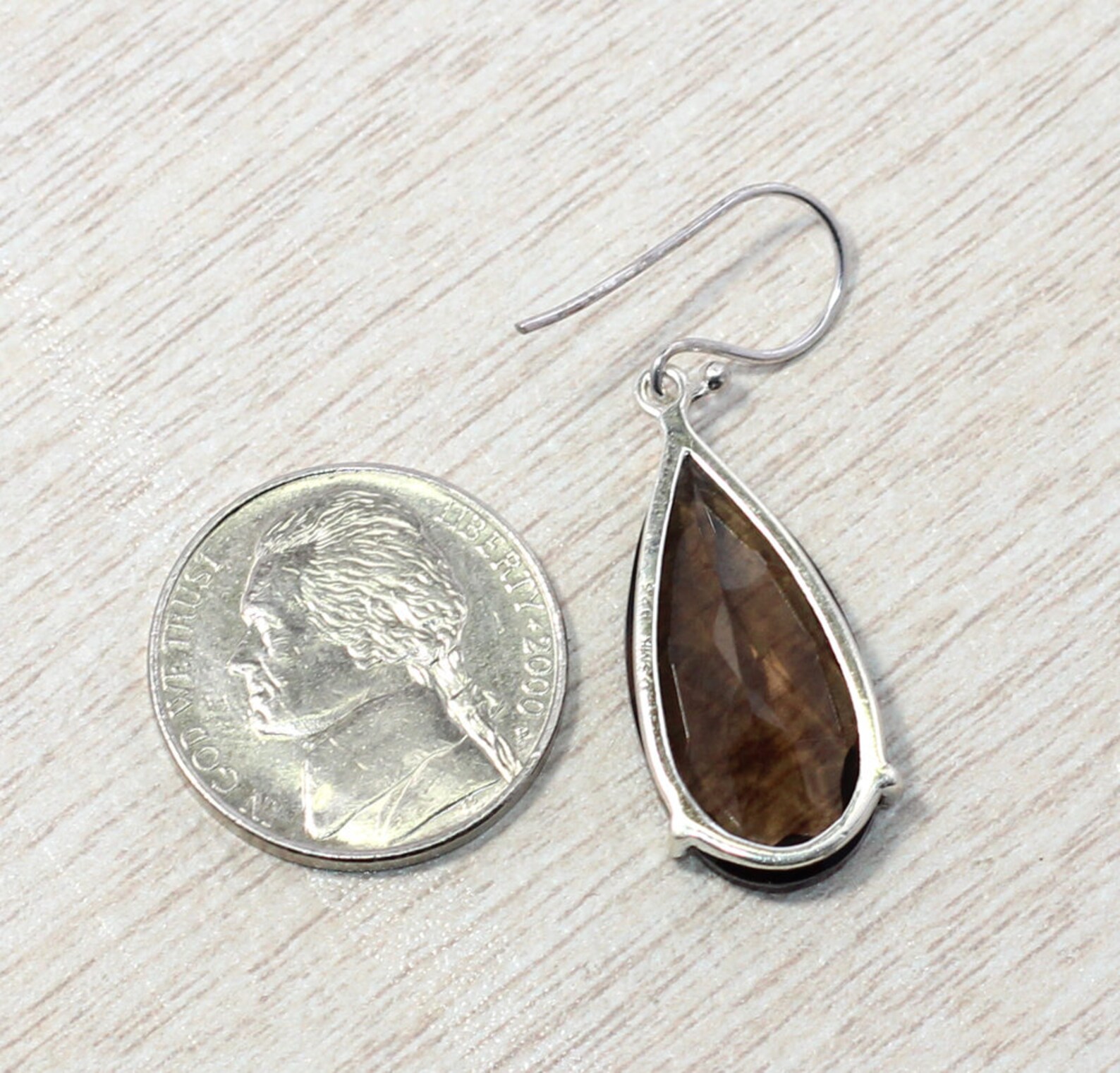 Long Tear Dropnatural Gemstoneearringamethyst/green - Etsy