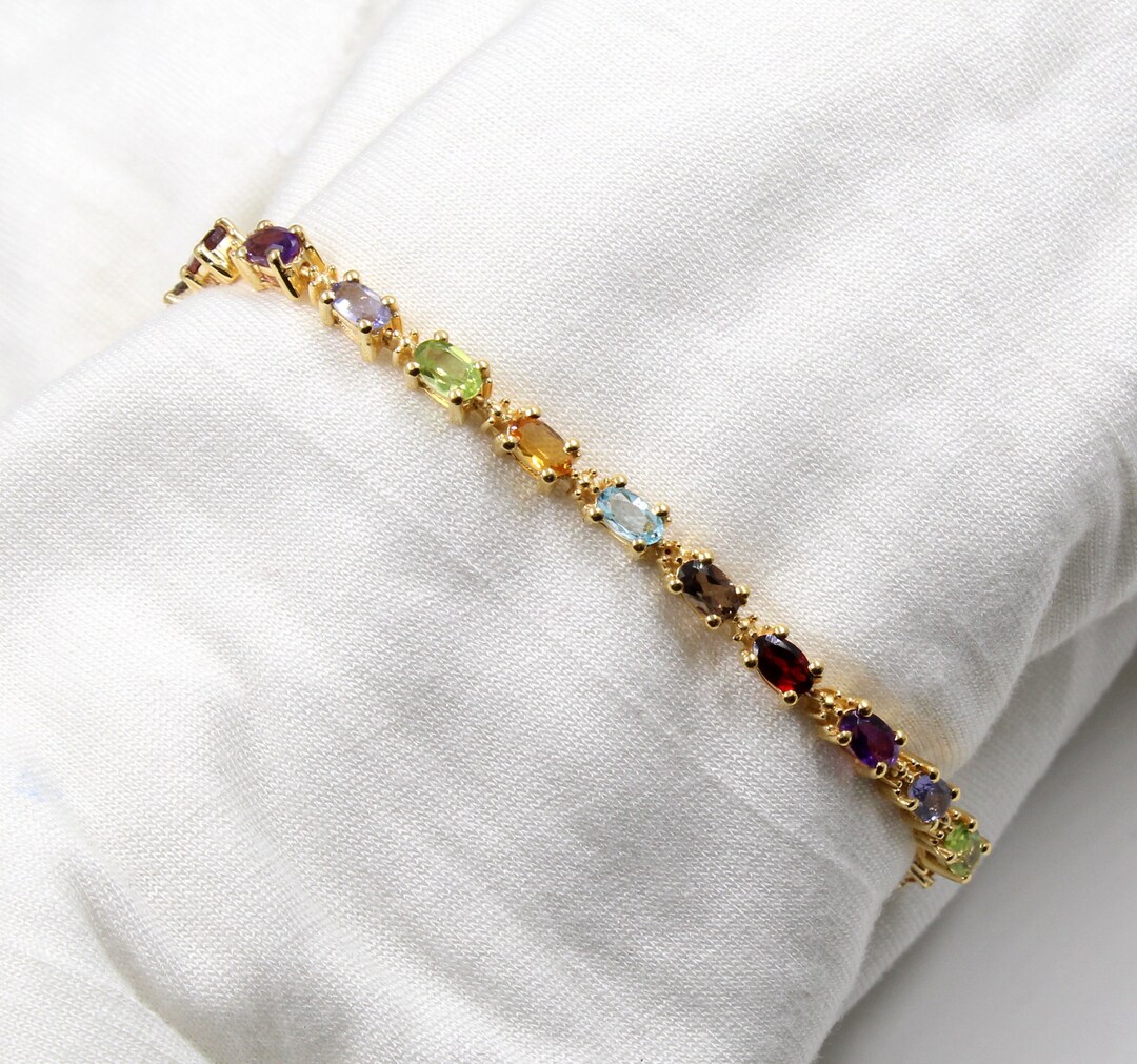 Sterling Silverbejeweled Sparkling Bracelet,925 Jewelry,engagement Gift ...