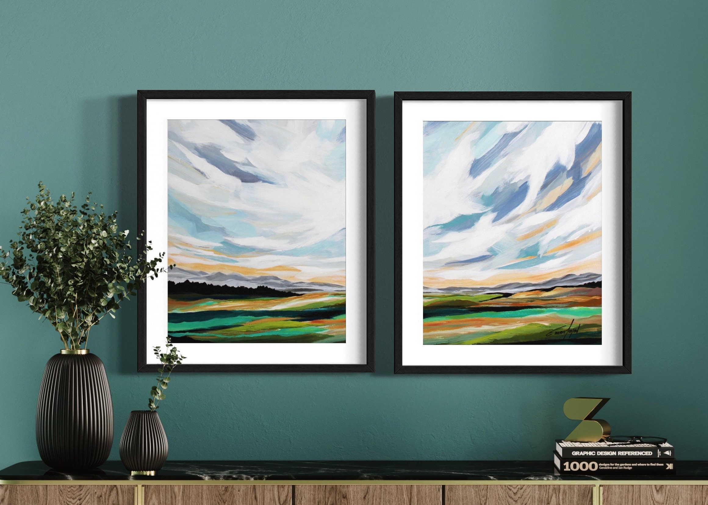 Fine Art Prints Set of 2 Prints Contemporary Art Abstract | Etsy