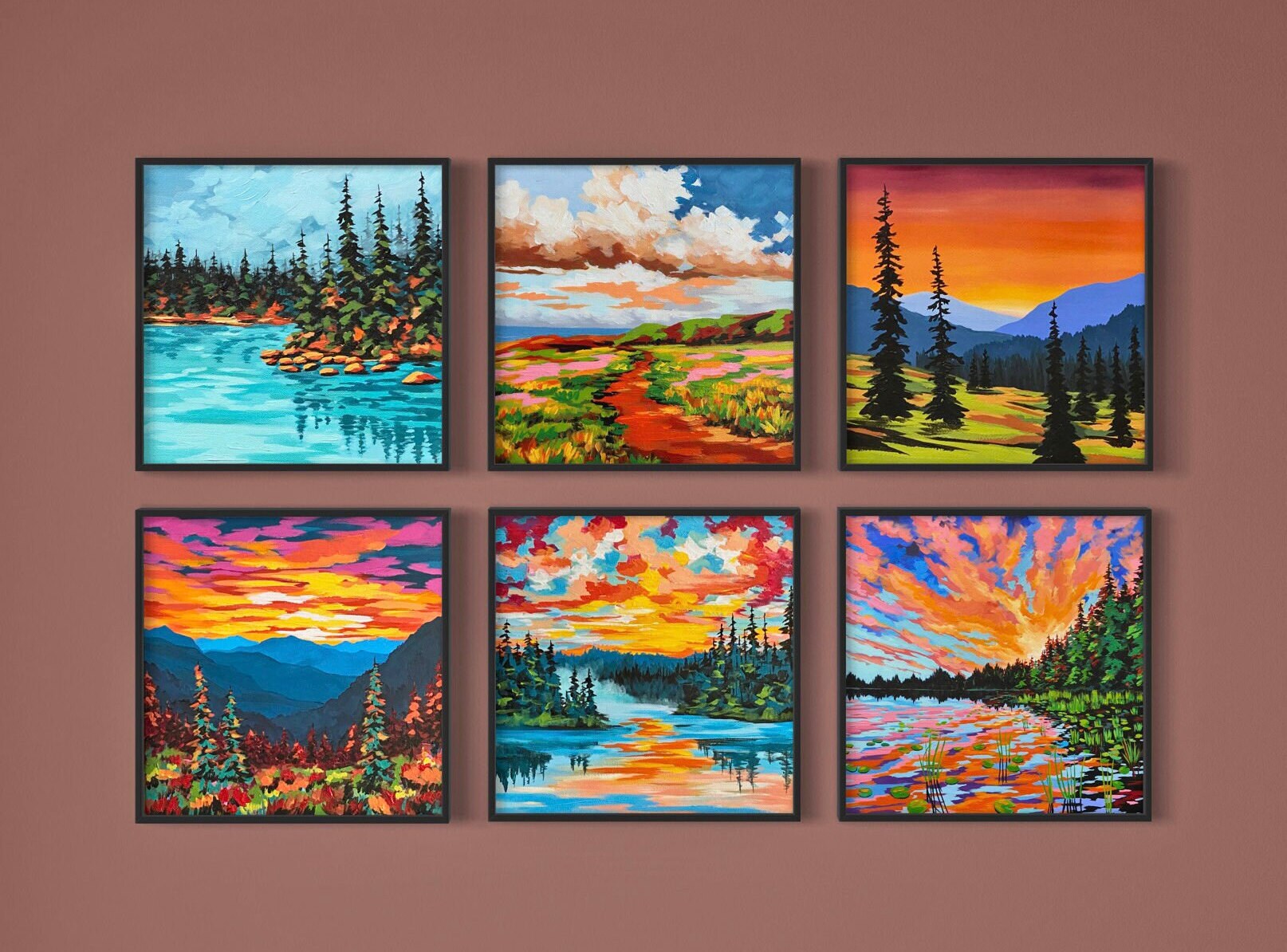 Fine Art Prints, Gallery Wall Set, Contemporary Art, Set of 6 Prints ...