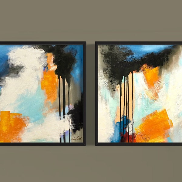 Abstract Square Art - Etsy