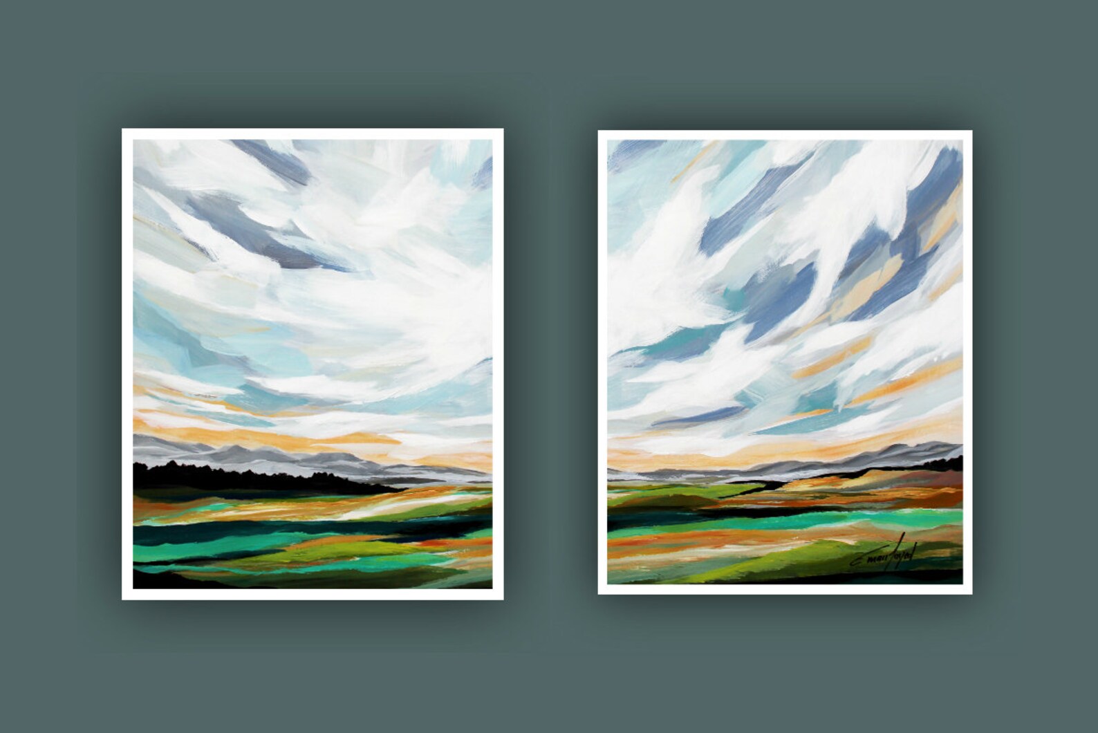 Fine Art Prints Set of 2 Prints Contemporary Art Abstract | Etsy