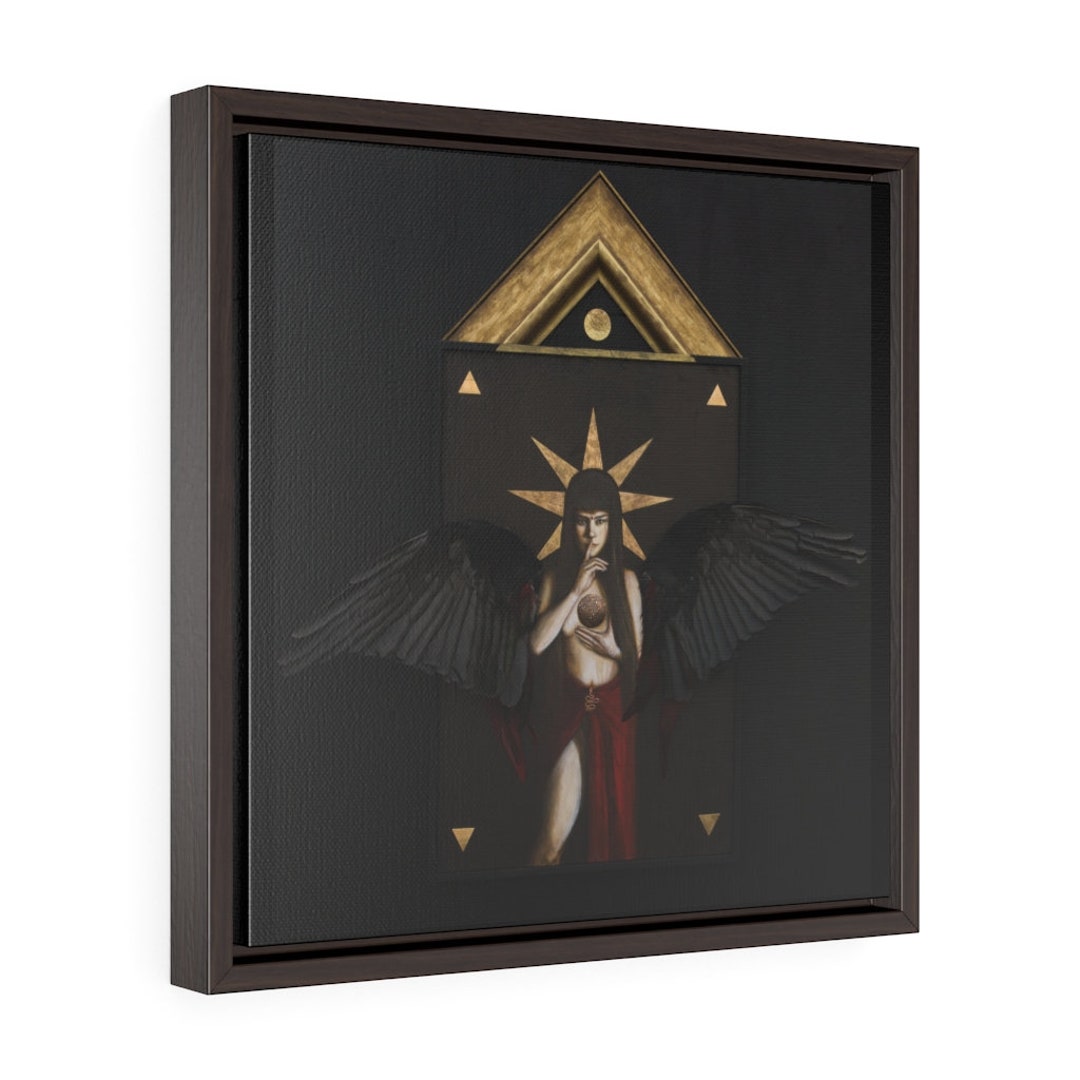 Gothic Angel With Crow Wings. Shrine - Canvas Print. Framed Premium - Etsy