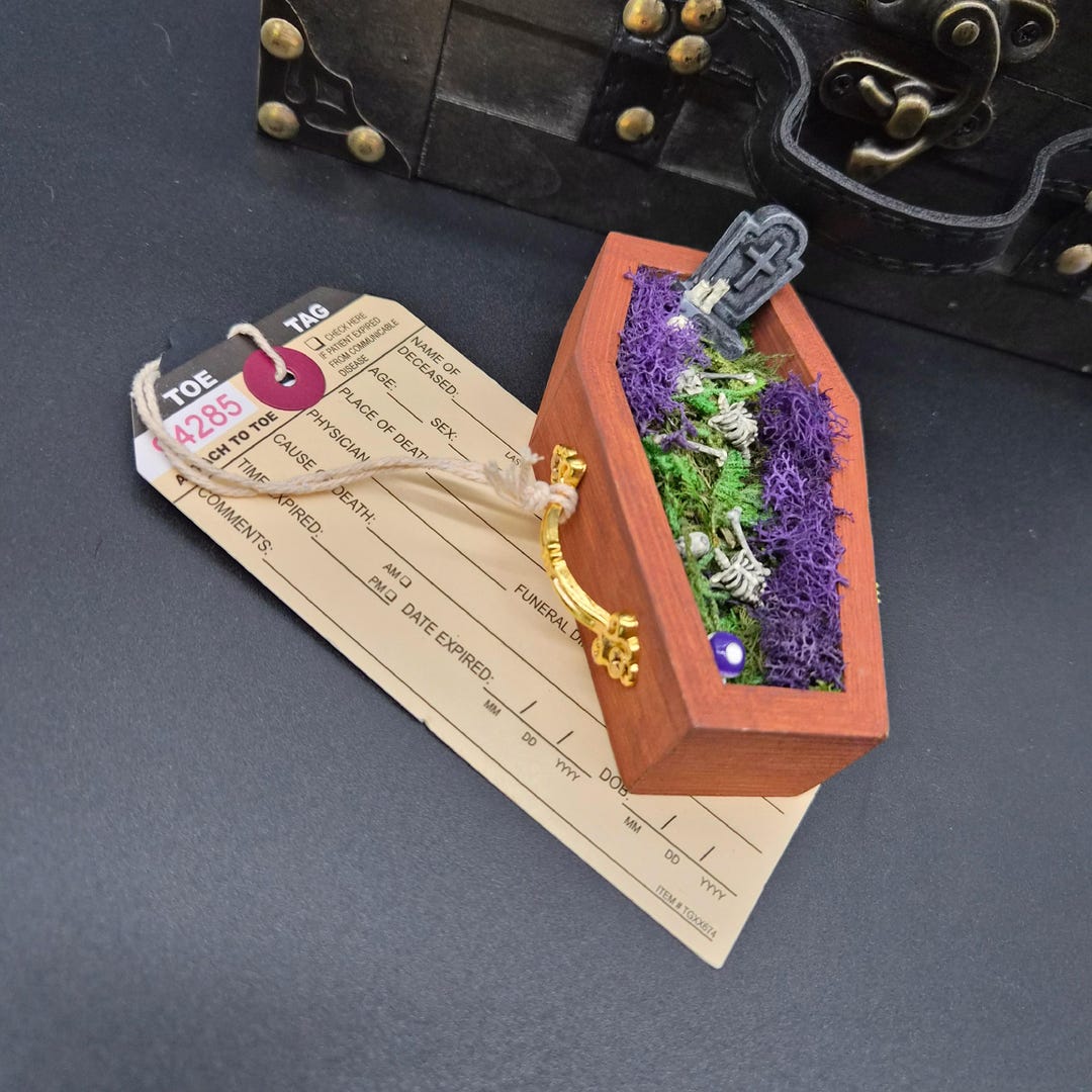 Coffin Decor: Hallowed Rest – Mini Coffin Cemetery With Dark Elegance ...