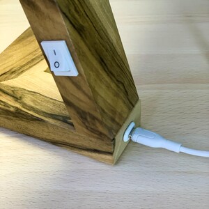 Modern LED Lamp, Wooden Book Reading Table Lamp, Wood Lamp, Desk Light ...