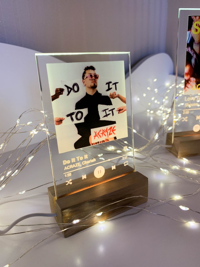 Custom Album Cover Music Plaque Custom Music Night Light - Etsy