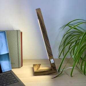 Modern LED Lamp, Wooden Book Reading Table Lamp, Wood Lamp, Desk Light ...