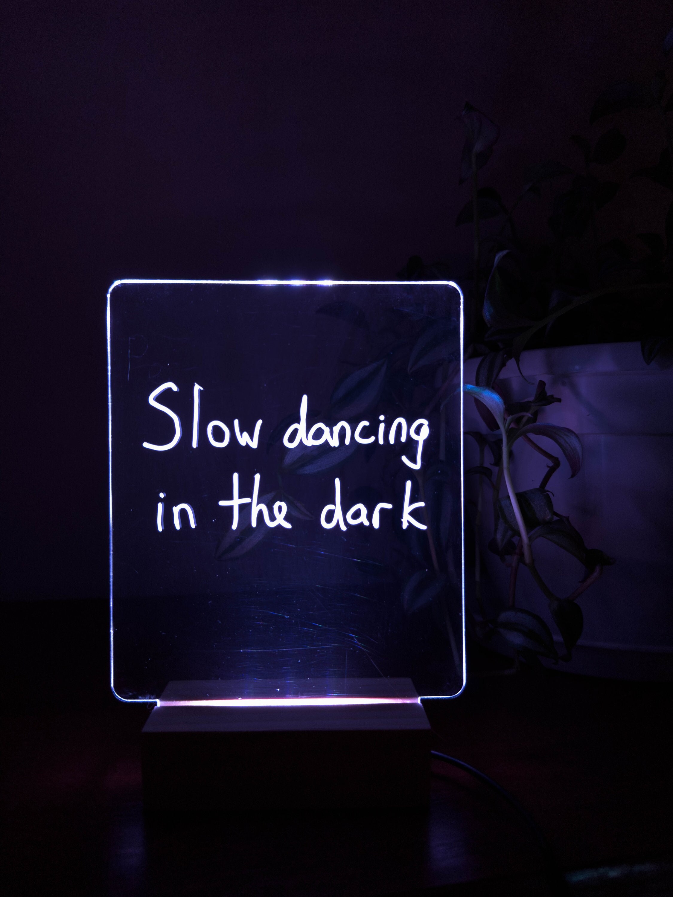 Acrylic Message Board With USB Light: Home Decor LED Note Board - Etsy