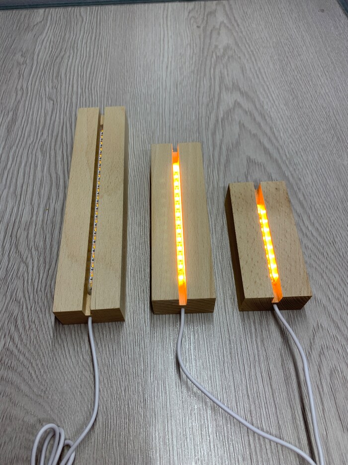 Wood Led Base - Etsy