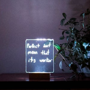 Acrylic Creative Message Board Holiday USB Light Gift for Kids Home ...