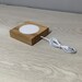 Square LED Light Wooden Base Lamp With Circle in Center for Epoxy Resin ...
